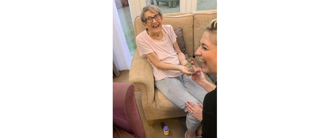 Care home residents enjoy animal therapy session from Zoolabs | Bupa UK